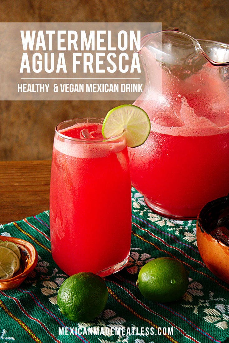 Easy Watermelon Agua Fresca Recipe (Agua De Sandia) | Mexican Made ...