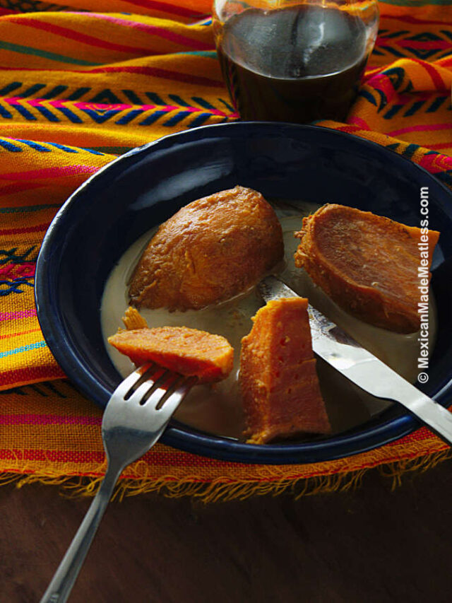 Mexican Sweet Potatoes (Camotes Enmielados) | Mexican Made Meatless™