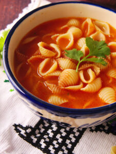 Mexican Shell Soup (Easy Sopa De Conchas Recipe) | Mexican Made Meatless™