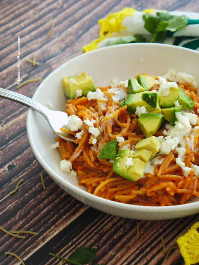 Mexican Fideo Seco Recipe (Sopa Seca De Fideo) | Mexican Made Meatless™