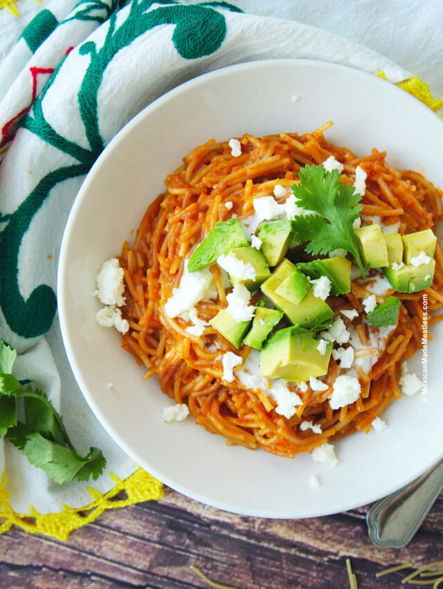Mexican Fideo Seco Recipe (Sopa Seca De Fideo) | Mexican Made Meatless™