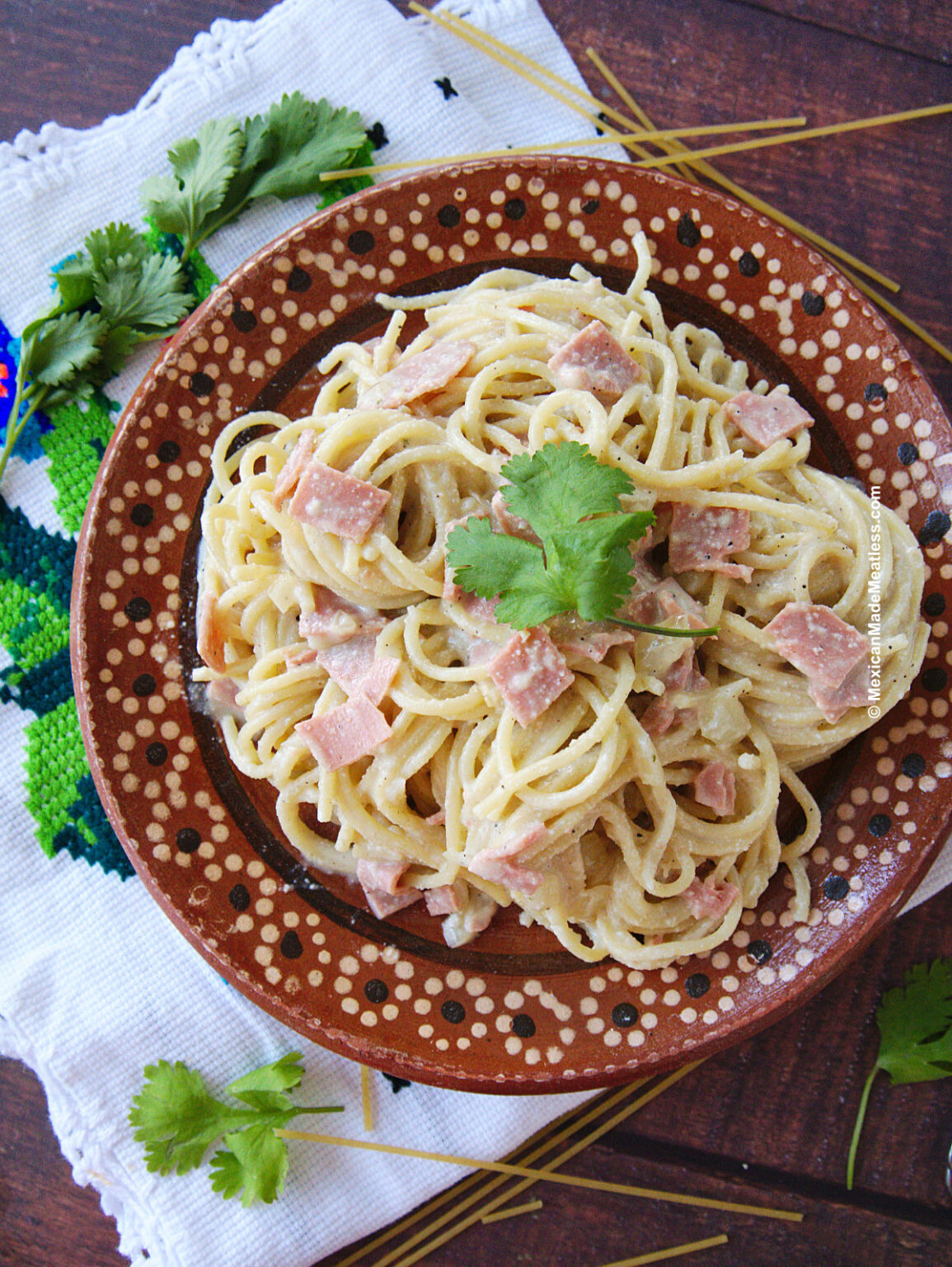 Mexican Espagueti Blanco | Espagueti A La Crema (Vegan) | Mexican Made ...